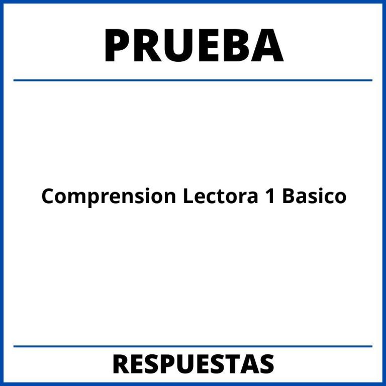 Prueba De Comprension Lectora Octavo Basico Con Respuestas 2025